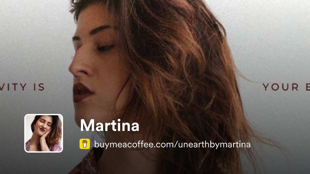 Martina is I write about creativity, motherhood & self-discovery. - Buymeacoffee