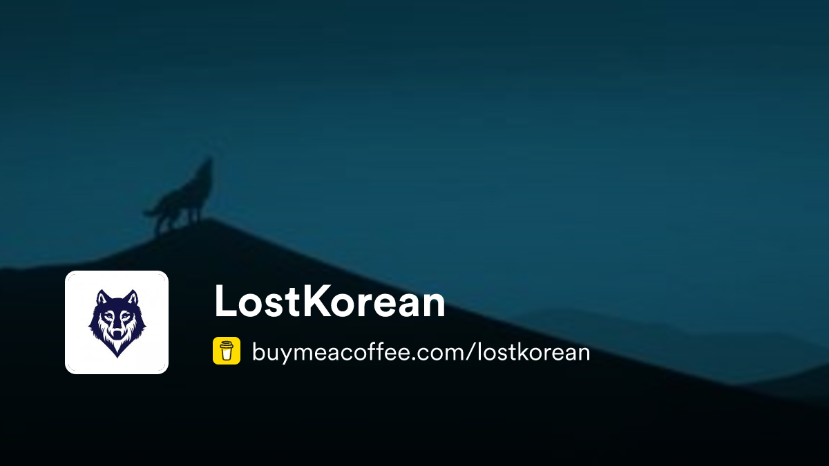 LostKorean is Web Developer - Buymeacoffee