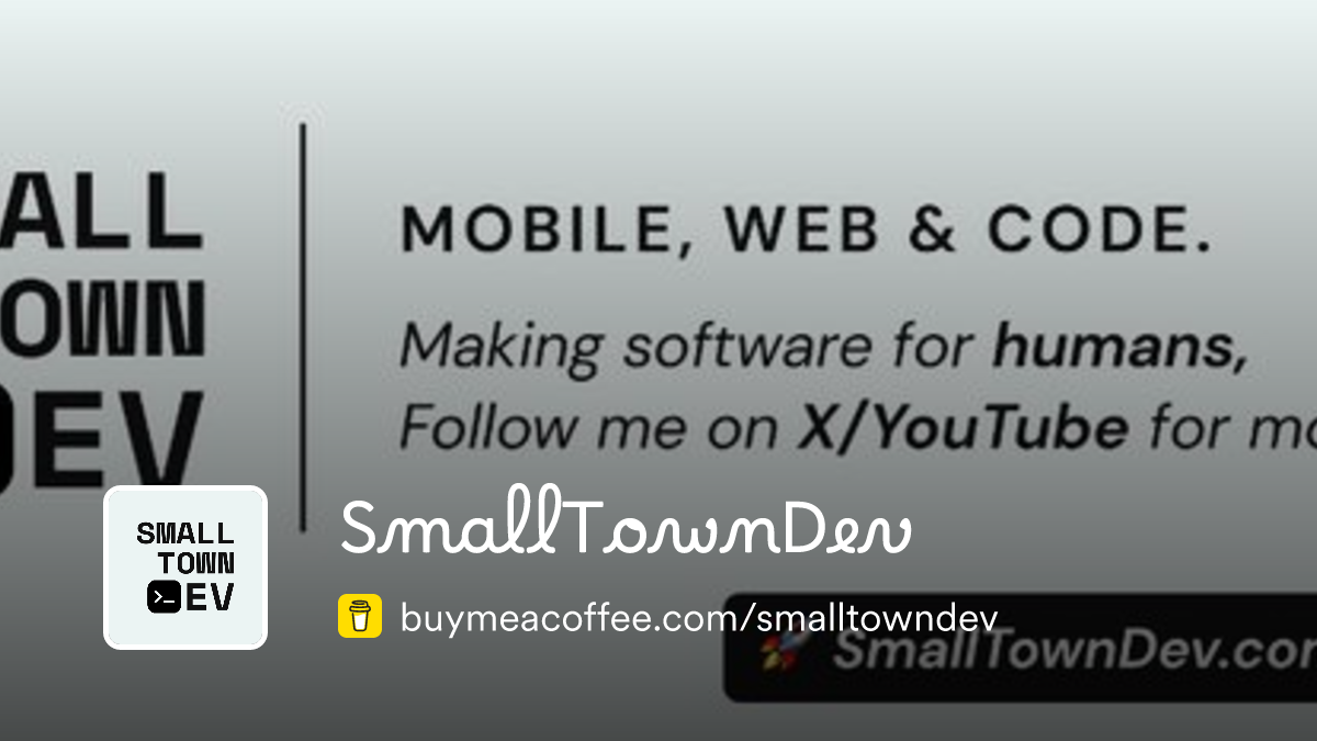 SmallTownDev is creating WordPress and Web Dev content - Buymeacoffee