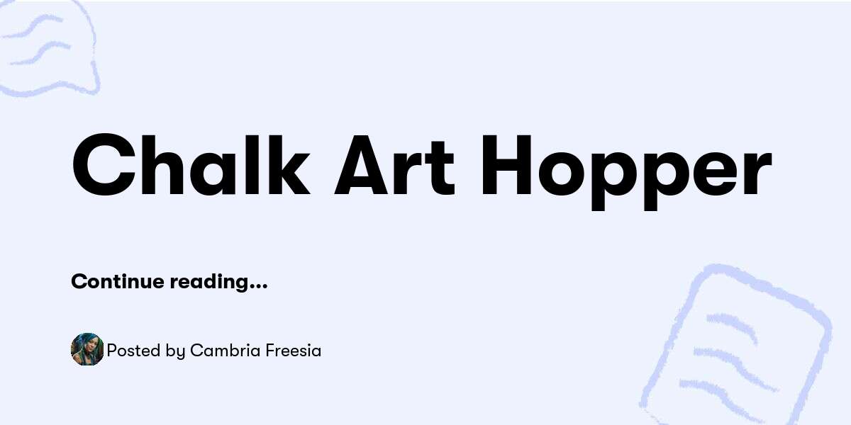 Chalk Art Hopper — Cambria Freesia - Buymeacoffee