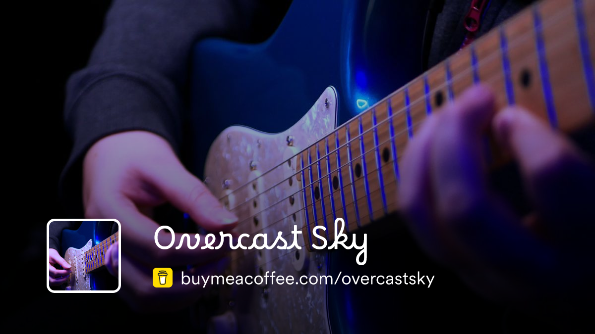 Overcast Sky is creating peaceful electric guitar music - Buymeacoffee