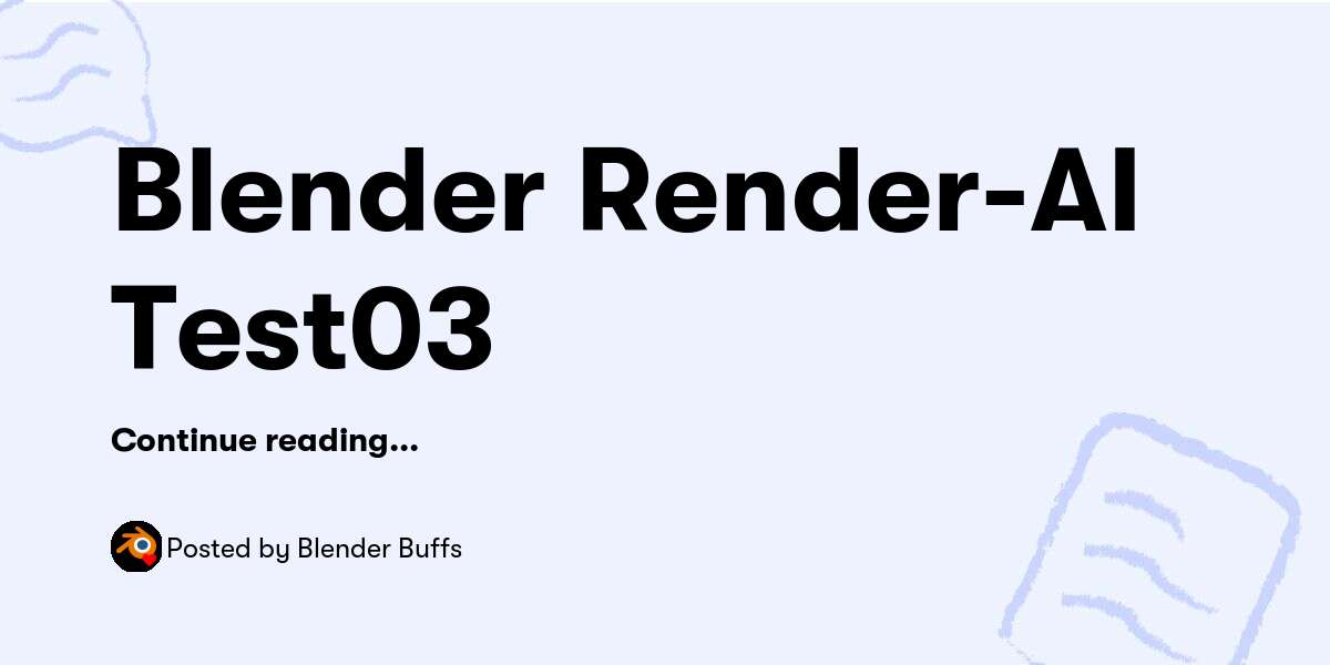 Blender - AI render: How to use Stablediffusion locally — Blender Buffs ...