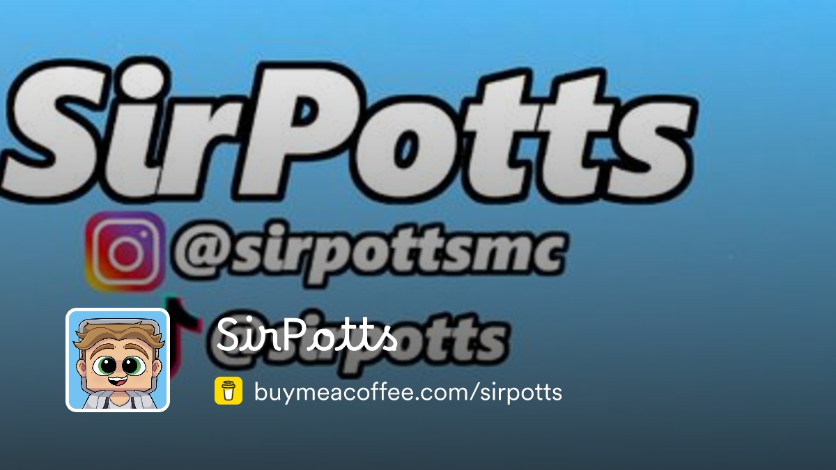 SirPotts is Minecraft content - Buymeacoffee