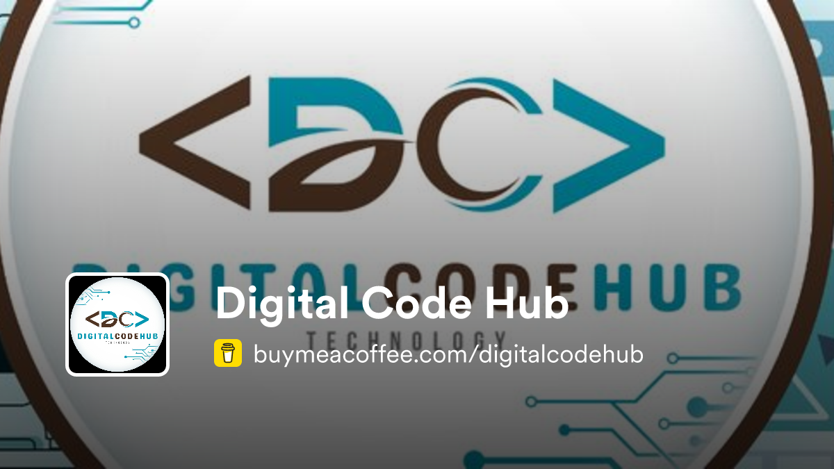 Digital Code Hub is coding tutorials - Buymeacoffee
