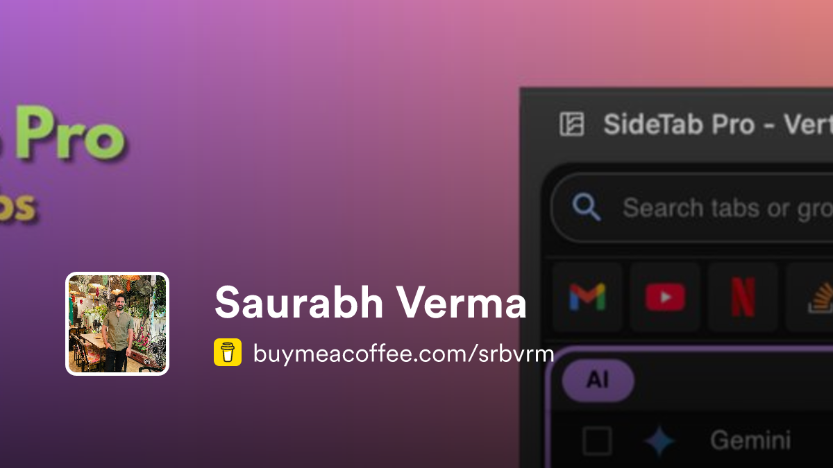Saurabh Verma - Buymeacoffee