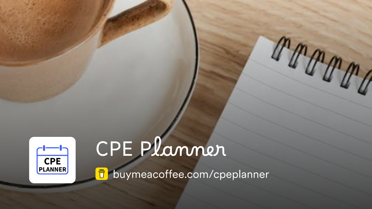CPE Planner - Buymeacoffee