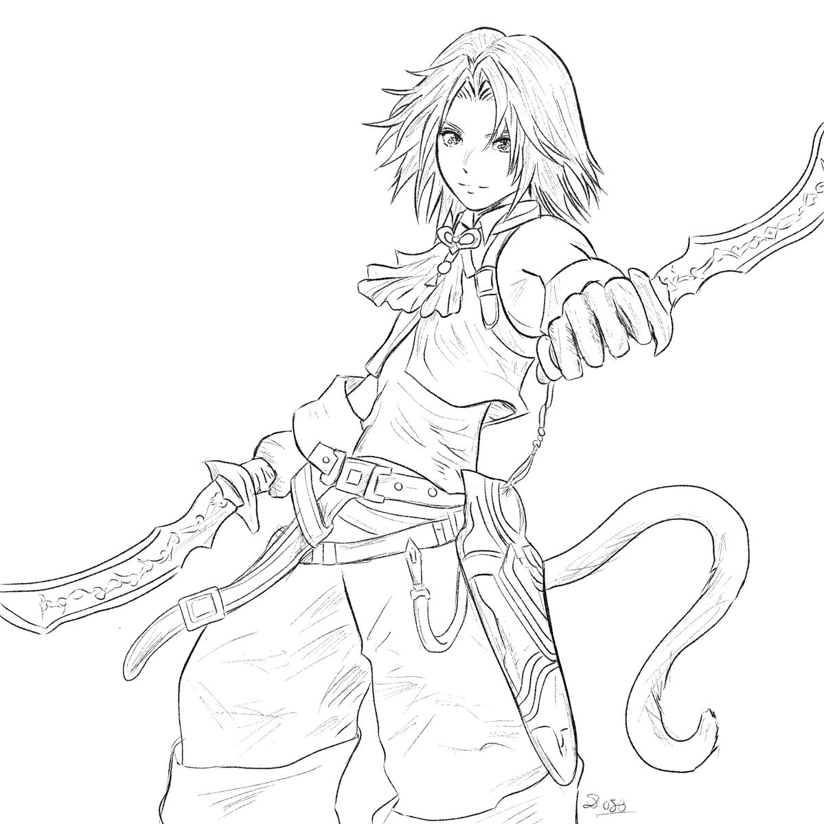 Sketch - Zidane, Final Fantasy IX — life_soso_art - Buymeacoffee