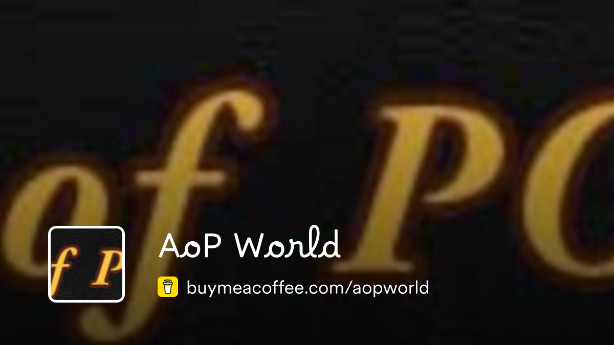 AoP World is game creator - Buymeacoffee