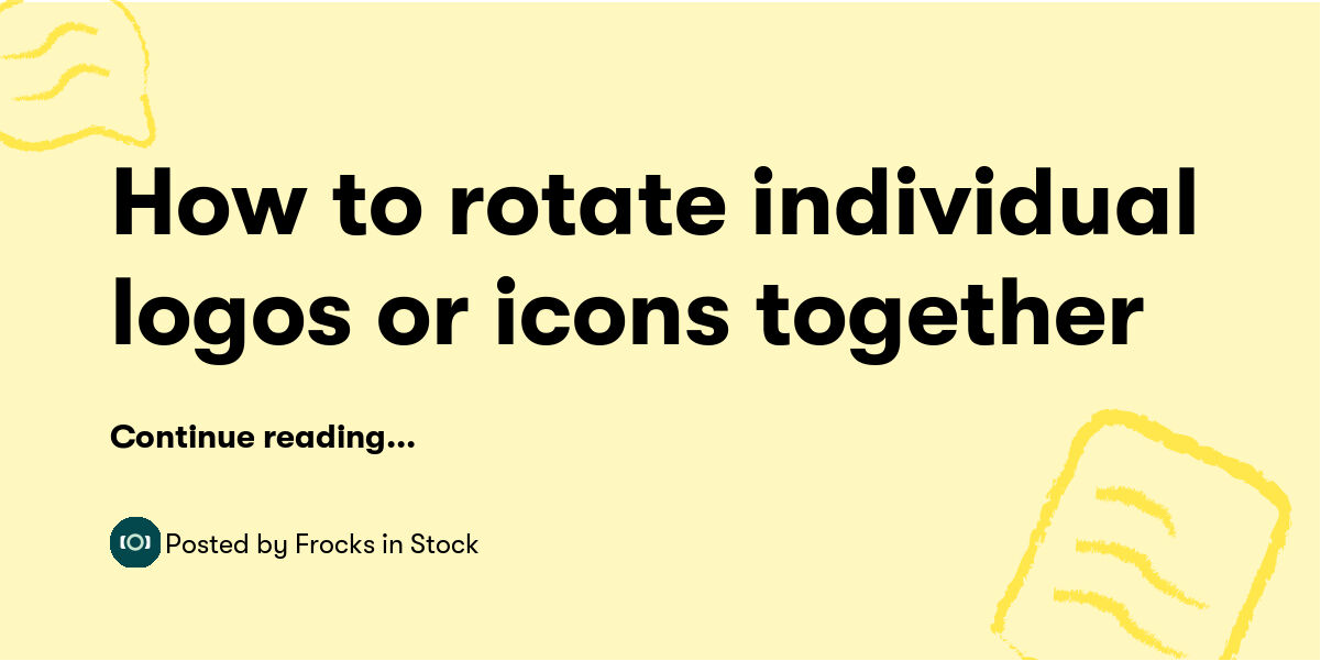 How to rotate individual logos or icons together — Frocks in Stock ...