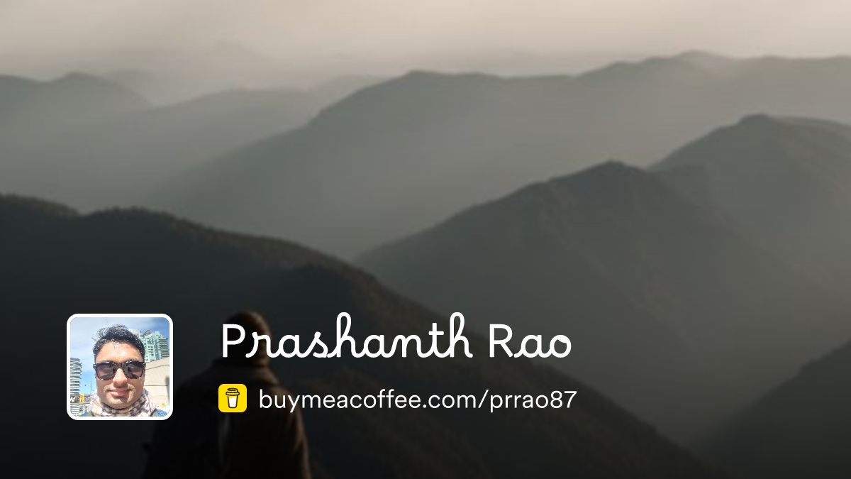 Prashanth Rao is blogging on AI, databases and programming - Buymeacoffee