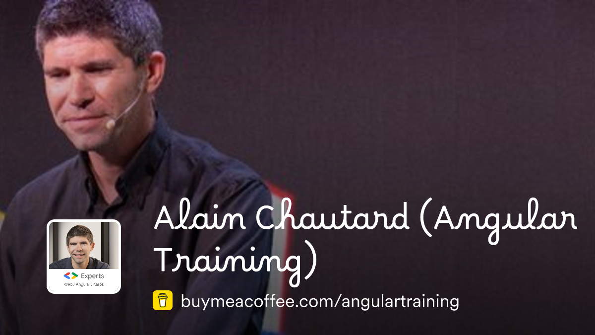 Alain Chautard Angular Training Is Angular Tutorials Courses And Online Classes Buymeacoffee 