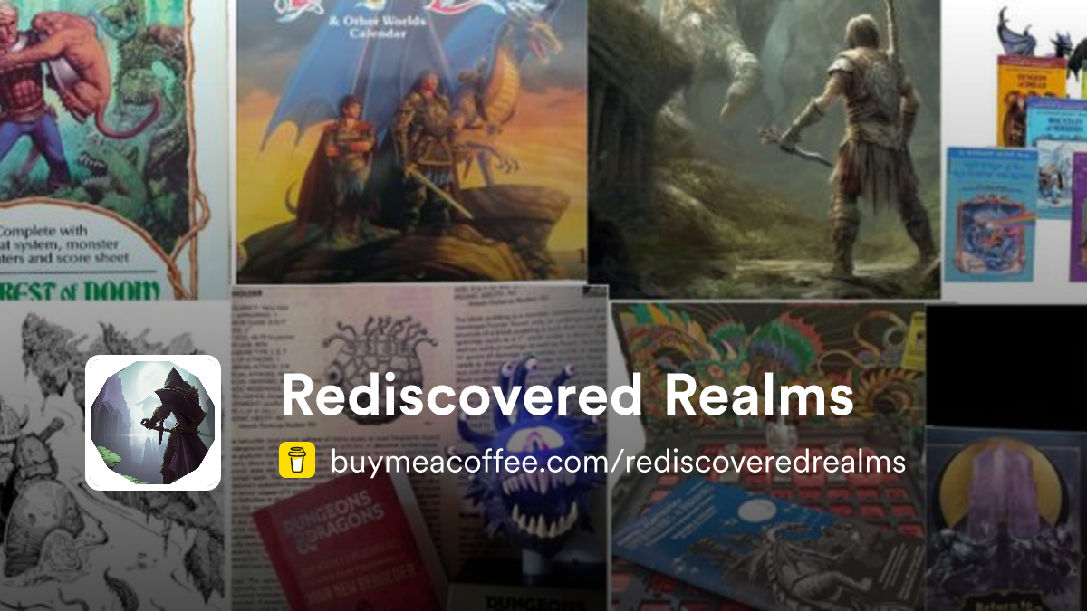 Rediscovered Realms is Fun Heroic Fantasy Newsletter, Books & Products for adults - Buymeacoffee
