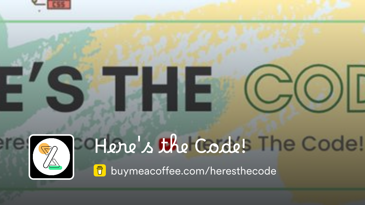 Extras | Here's the Code! - Buymeacoffee