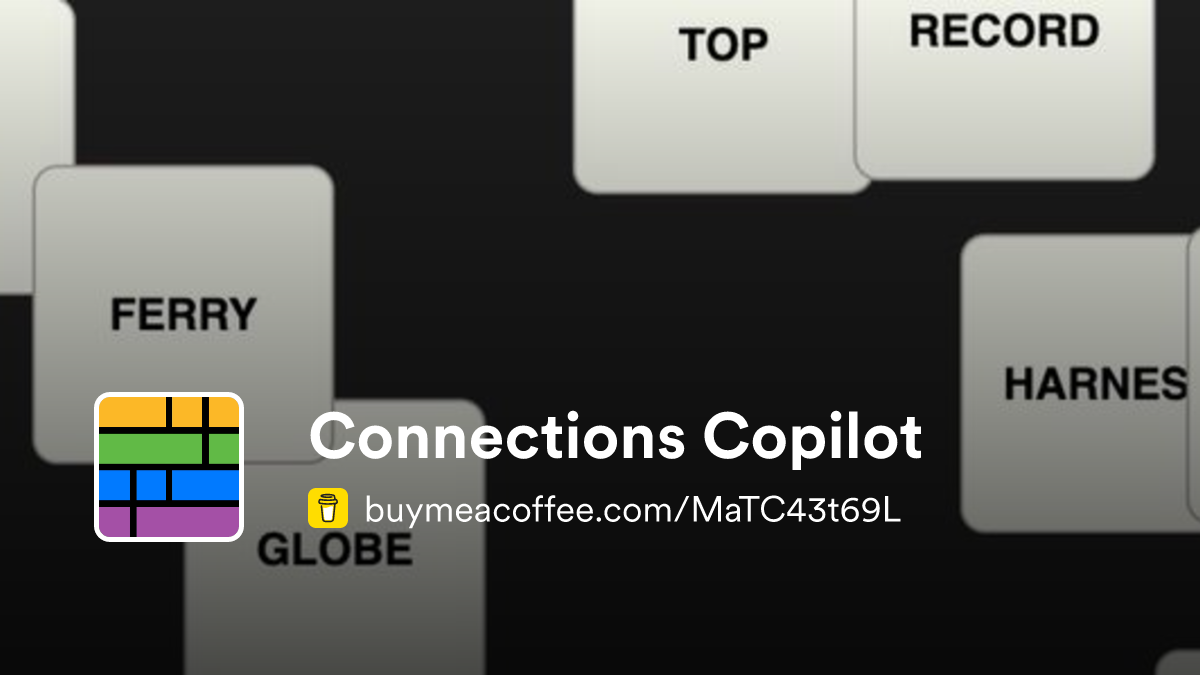 Connections Copilot - Buymeacoffee