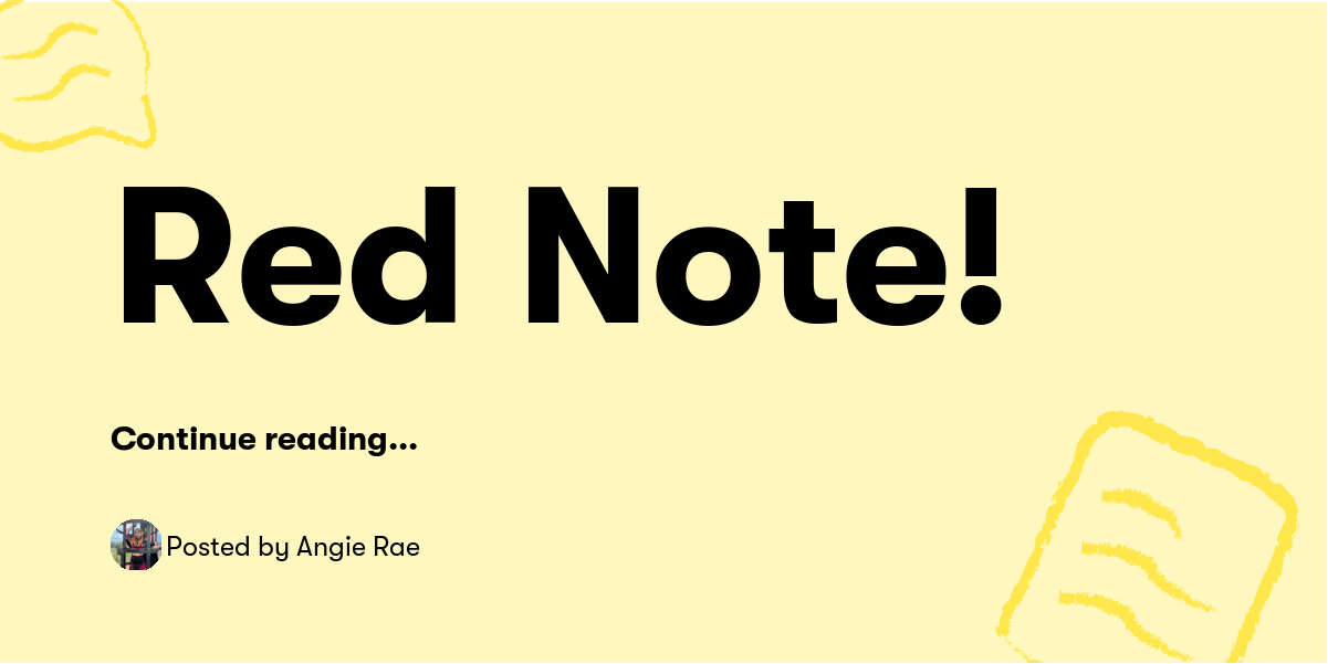 Red Note! 📕 — Angie Rae - Buymeacoffee