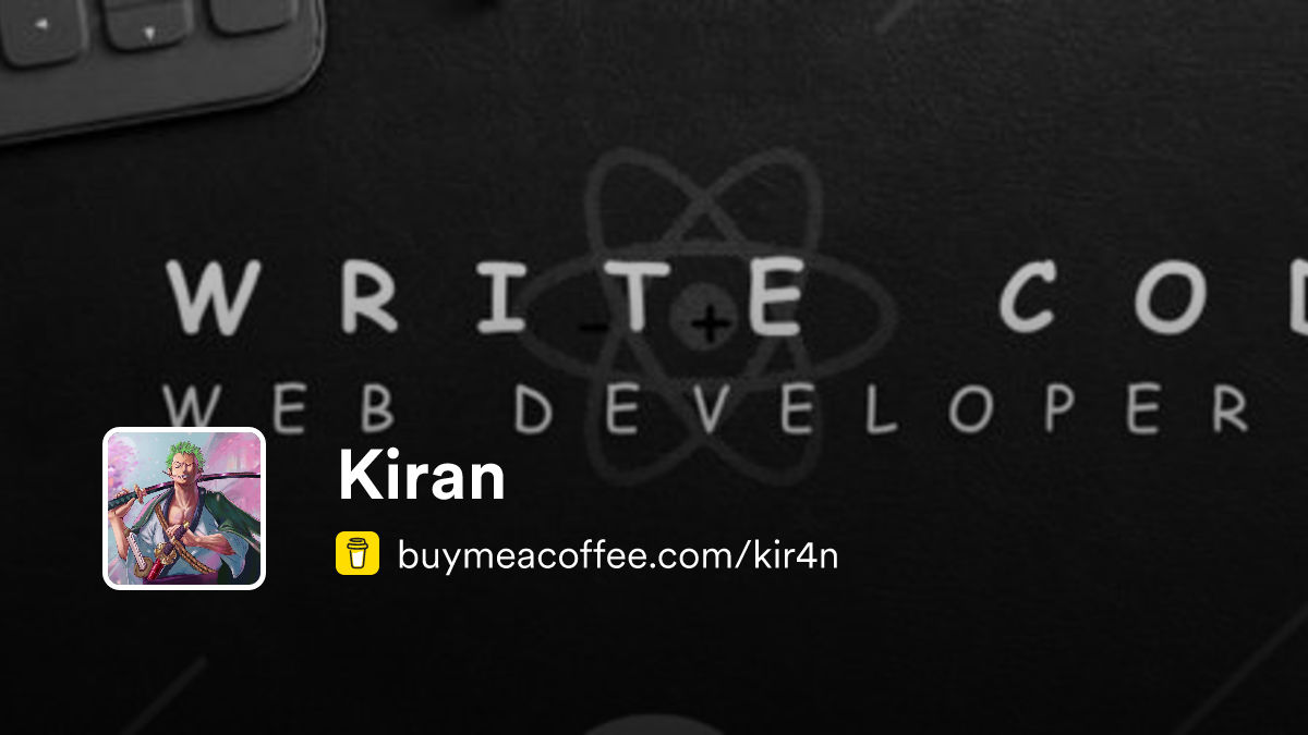 Kiran is I create web applications. - Buymeacoffee