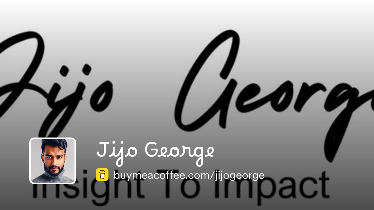 Jijo George - Buymeacoffee