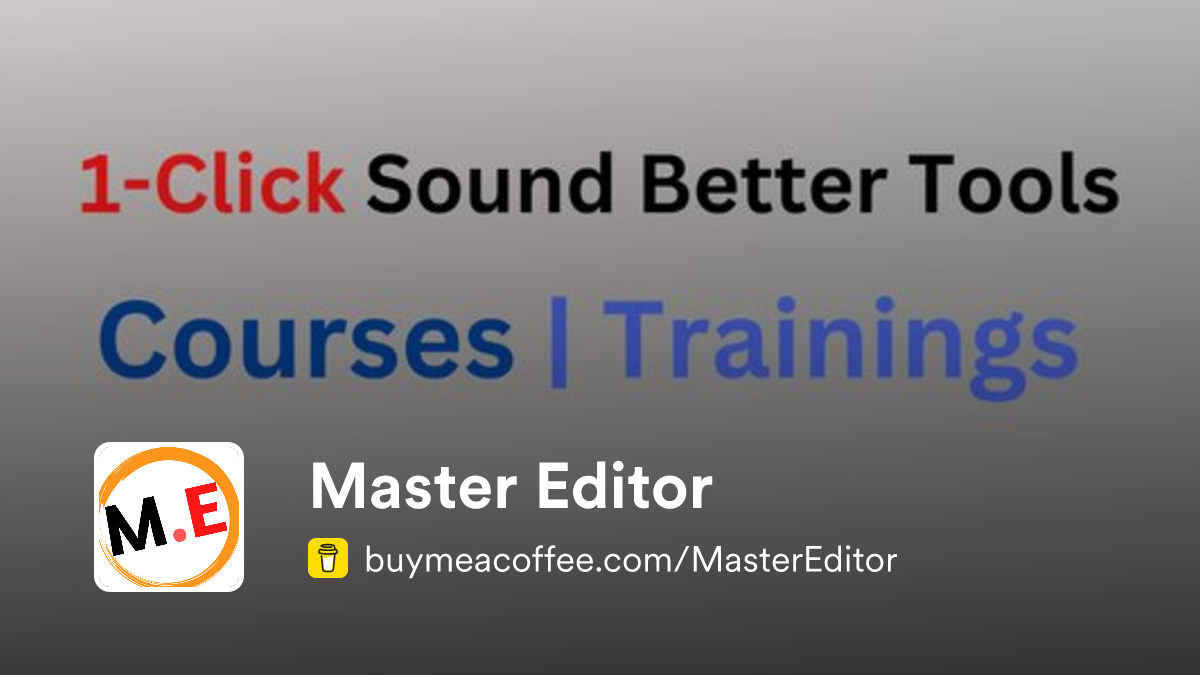 Membership | Master Editor - Buymeacoffee