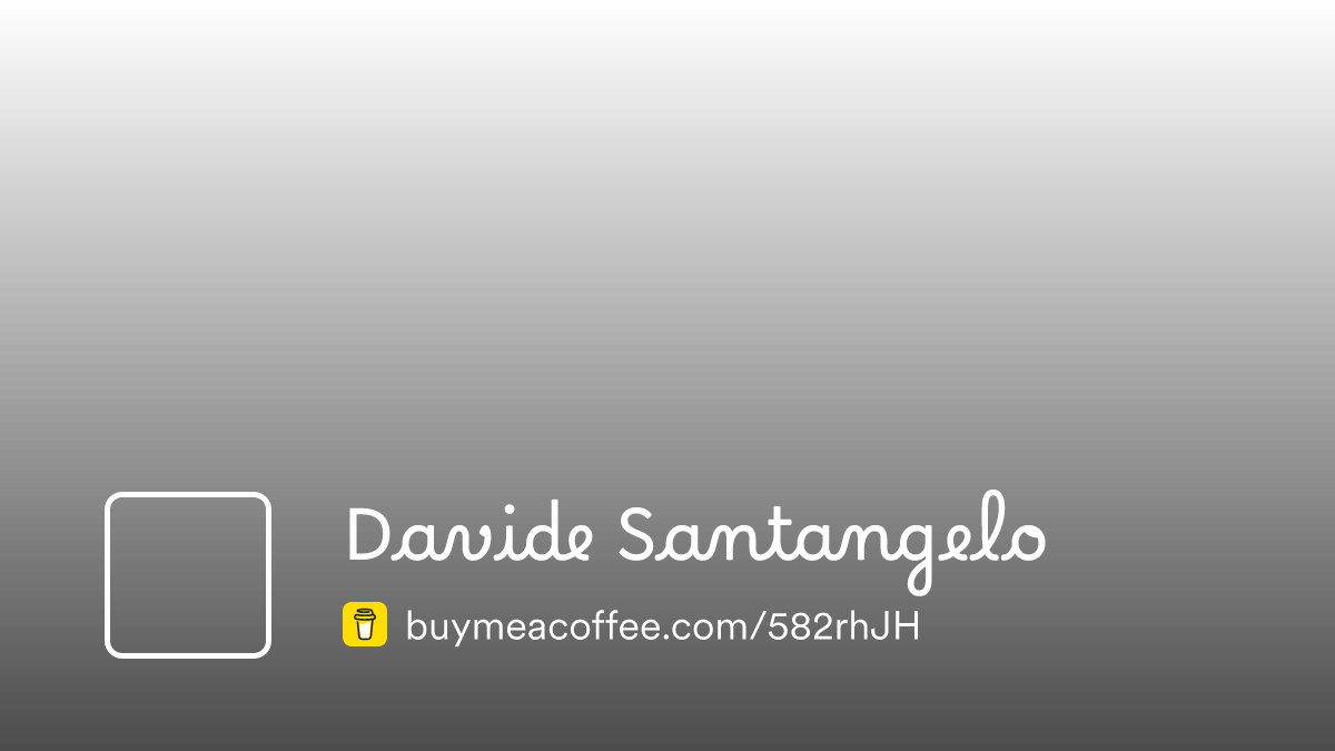 Davide Santangelo is software developer - Buymeacoffee