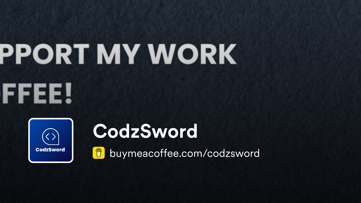 CodzSword - Buymeacoffee