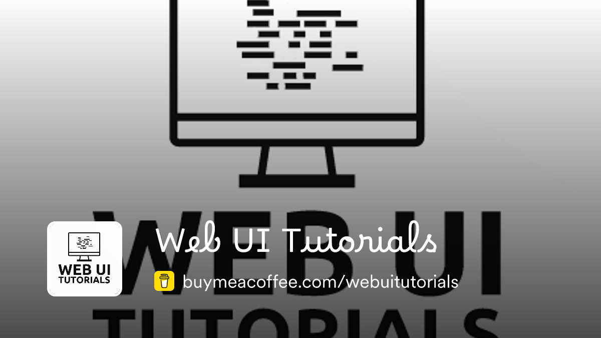Extras Web Ui Tutorials Buymeacoffee 
