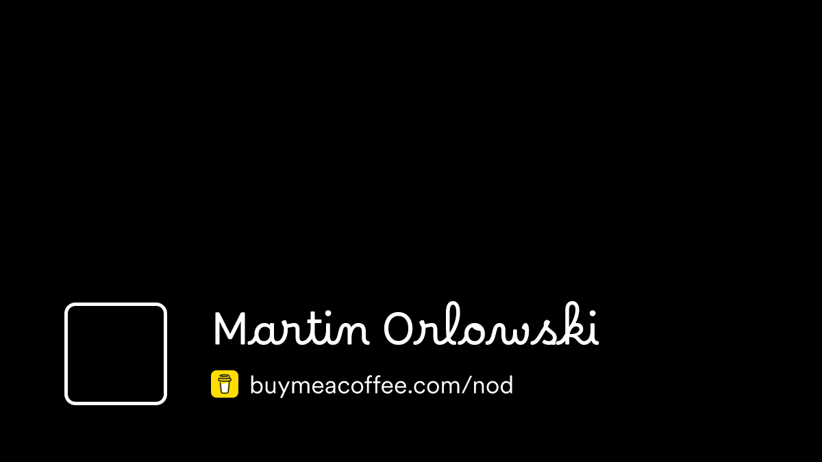 Membership | Martin Orlowski - Buymeacoffee
