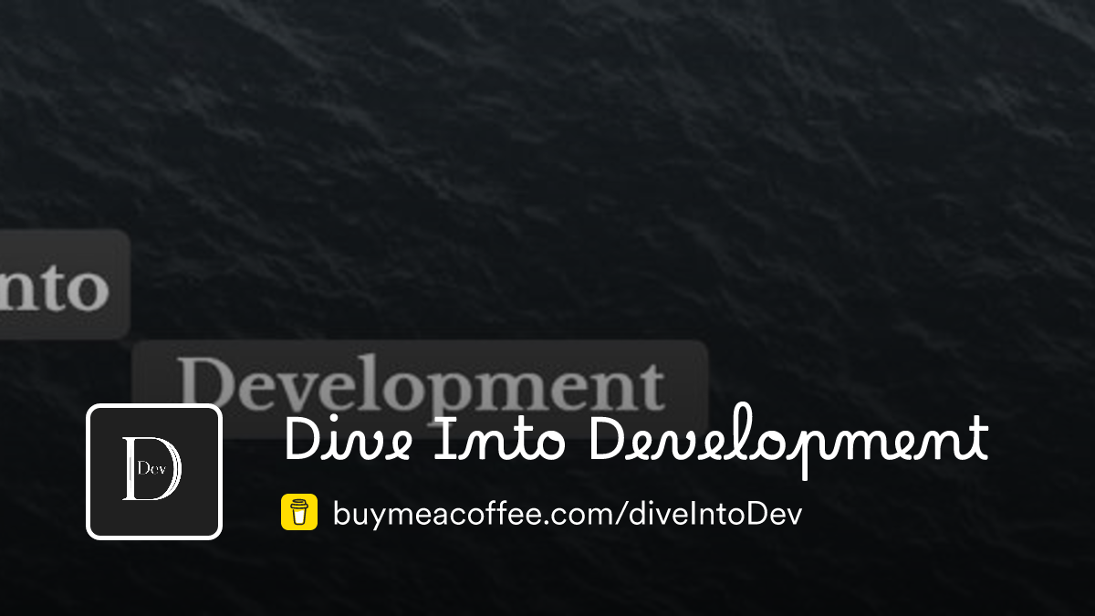 Dive Into Development - Buymeacoffee
