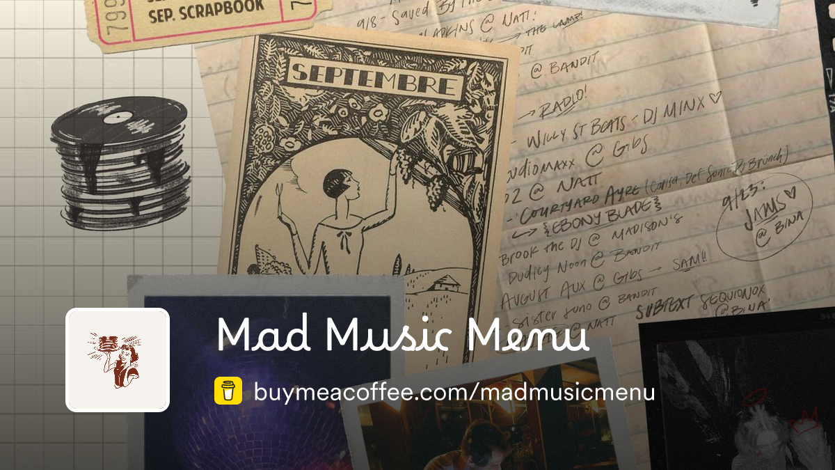 Mad Music Menu - Buymeacoffee