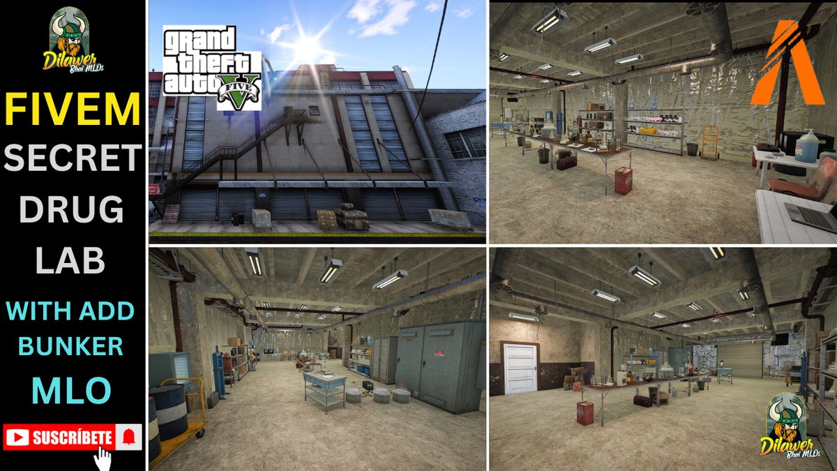 Fivem Secret Drug Lab Mlo Gta 5 gang Drug Delarwith add secret bunker ...