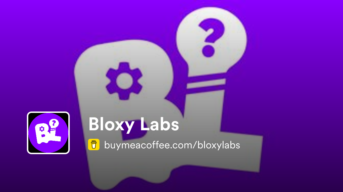 Bloxy Labs - Buymeacoffee