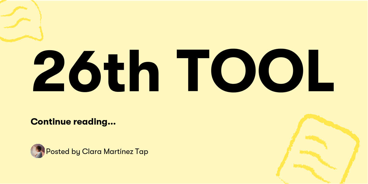 25th TOOL — Clara Martínez Tap - Buymeacoffee
