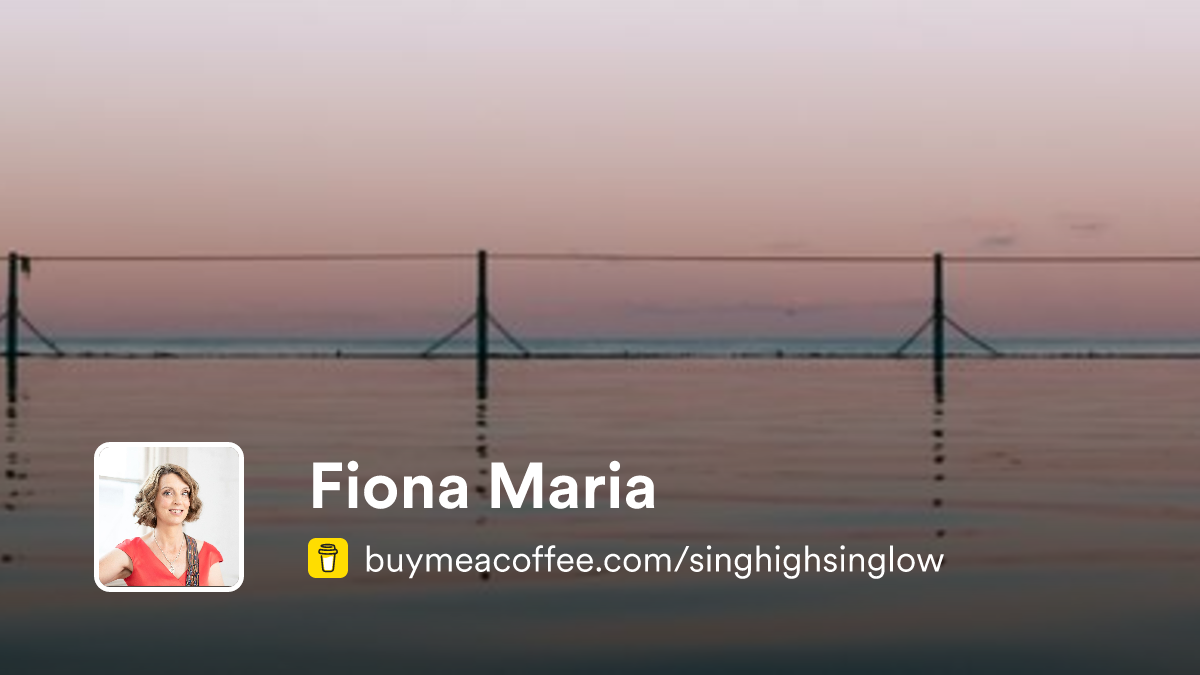 Fiona Maria is Connecting people through singing together - Buymeacoffee