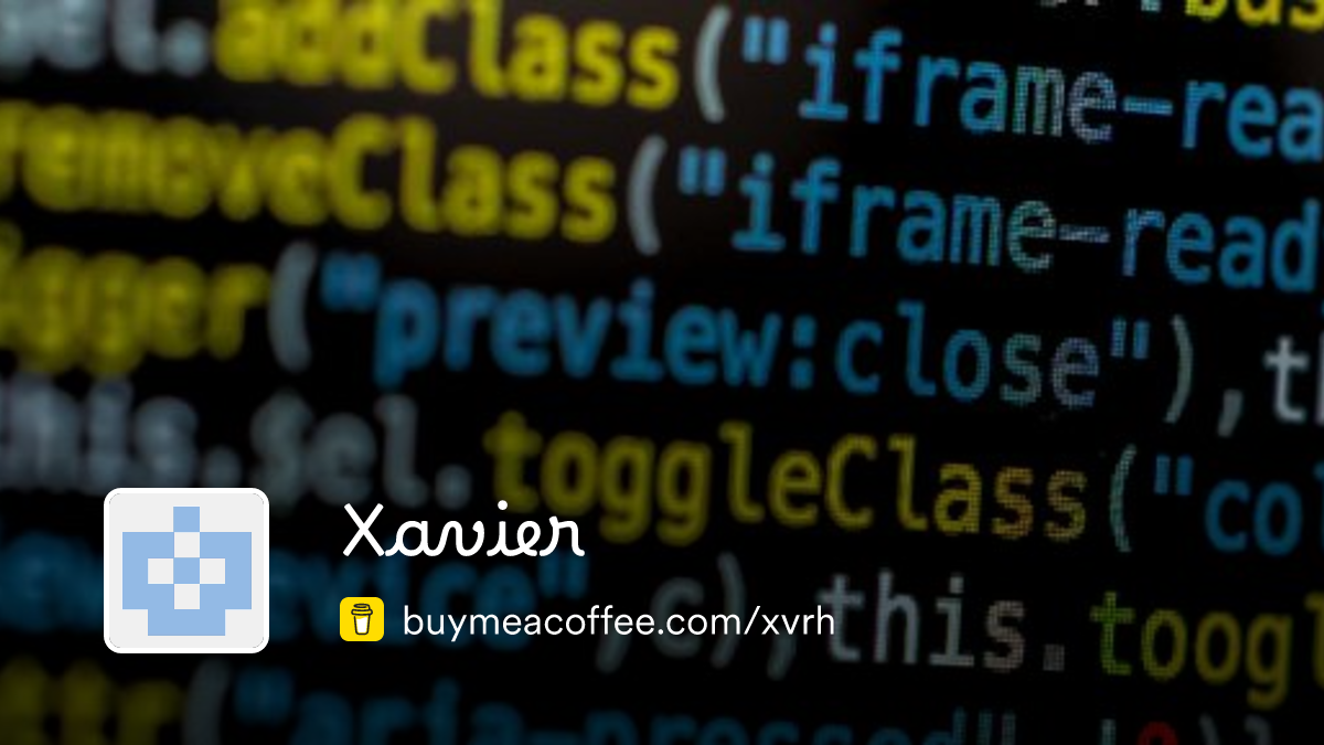 Xavier is Software developer - Buymeacoffee