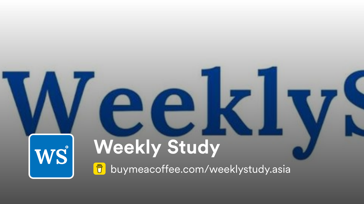 Extras | Weekly Study - Buymeacoffee