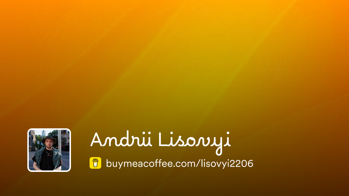 Andrii Lisovyi - Buymeacoffee