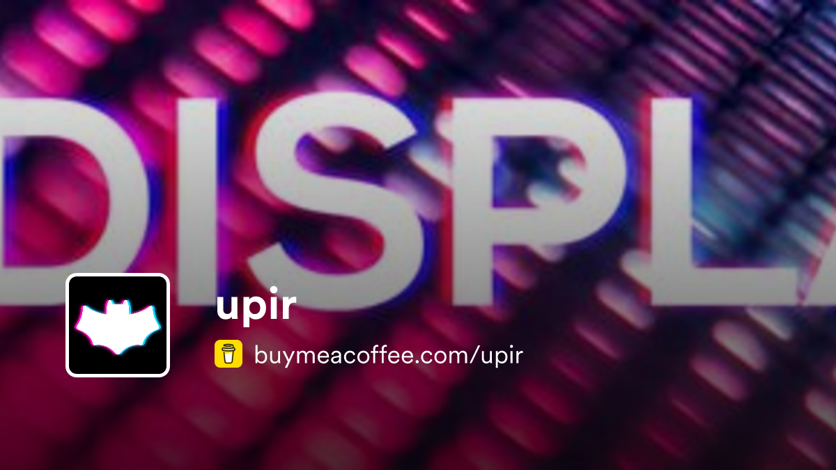 upir is electronic projects with DISPLAYS - Buymeacoffee