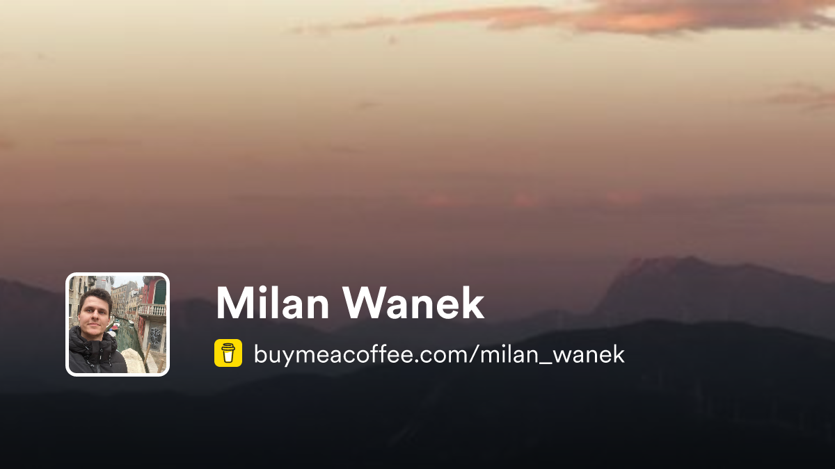 Milan Wanek - Buymeacoffee