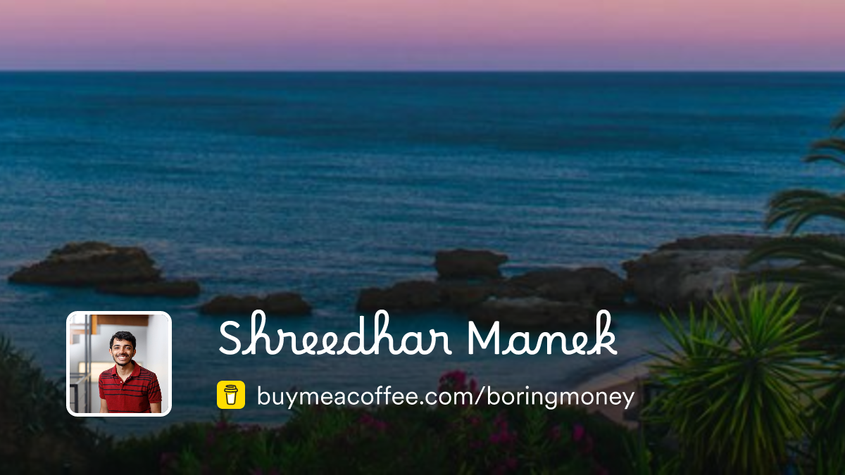 Shreedhar Manek - Buymeacoffee