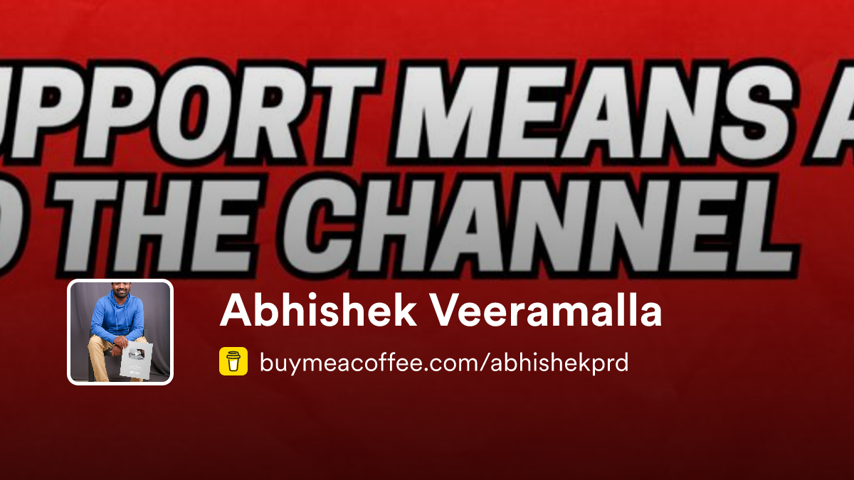 Abhishek Veeramalla - Buymeacoffee