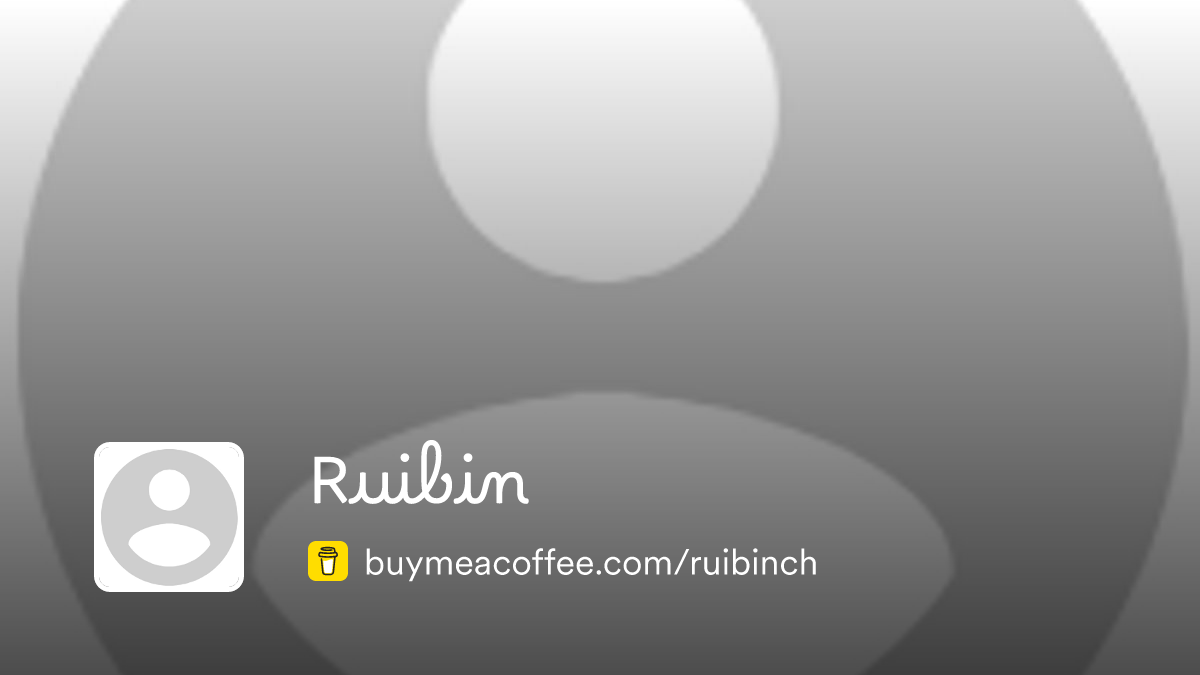Ruibin - Buymeacoffee