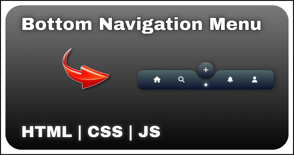 Bottom Navigation Menu using JS — Smart UI Studio - Buymeacoffee