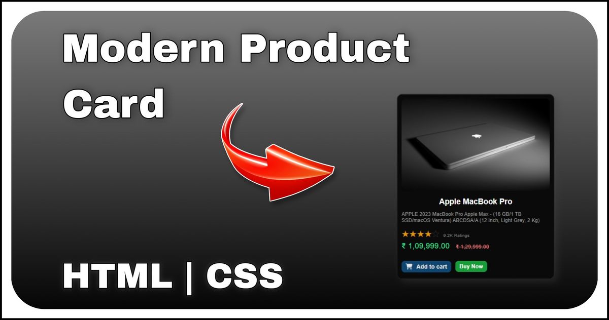 Product Card using HTML and CSS — Smart UI Studio - Buymeacoffee