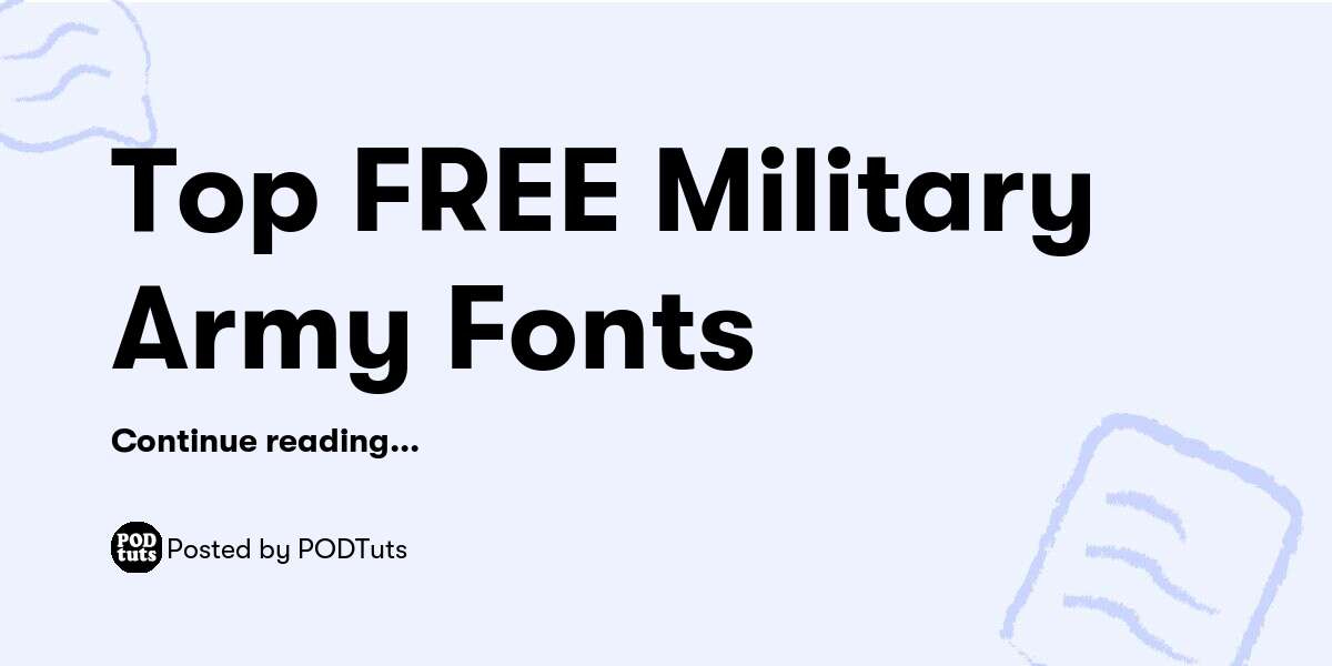 Top FREE Military Army Fonts — PODTuts - Buymeacoffee