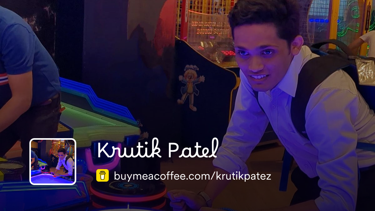 Krutik Patel - Buymeacoffee