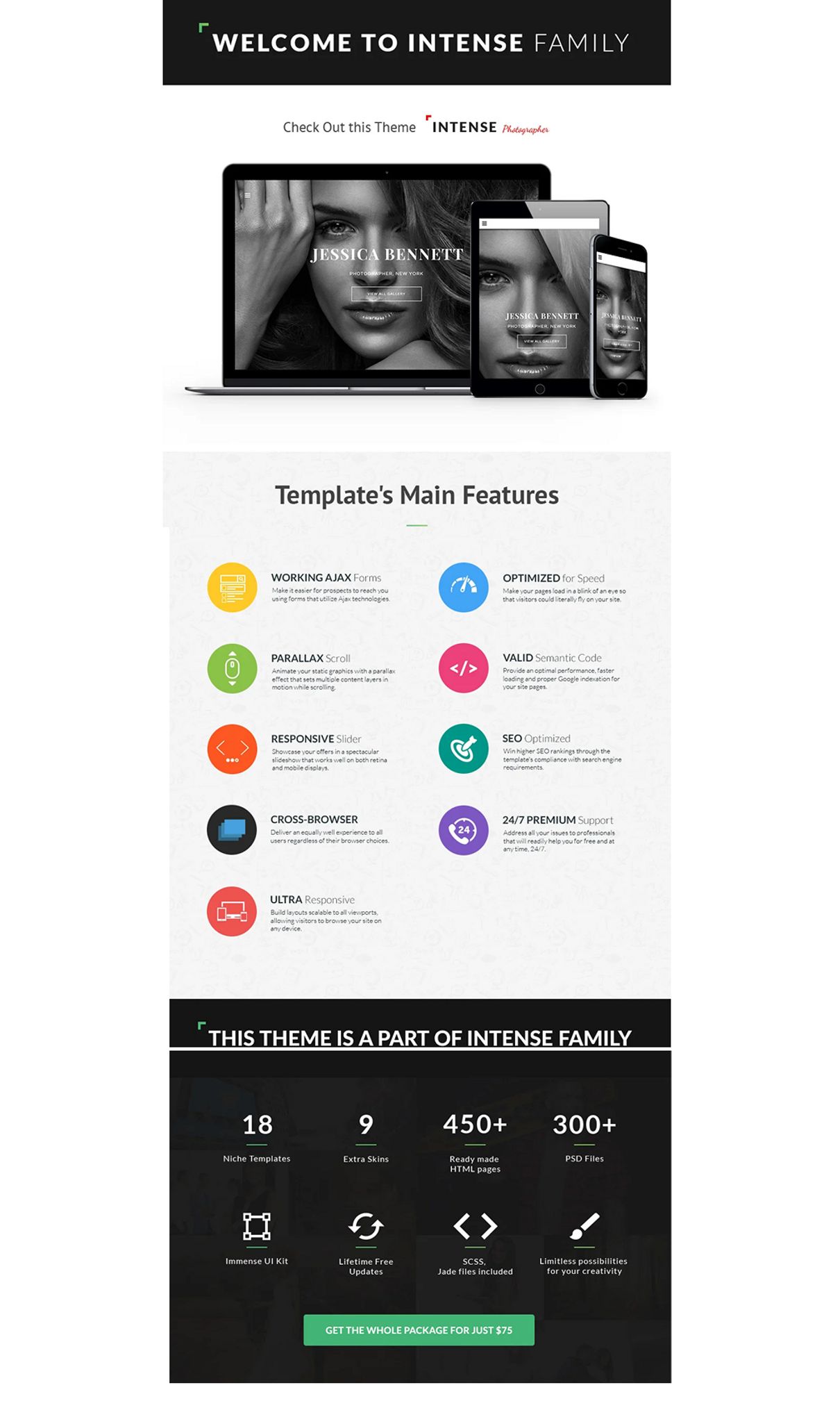 Jessica Bennett - Photographer Portfolio HTML5 Website Template — CodeLearner - Buymeacoffee
