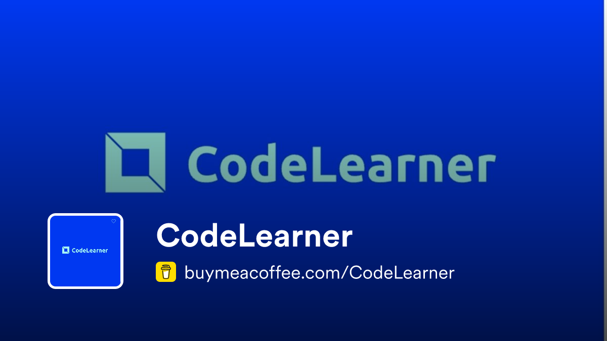 CodeLearner - Buymeacoffee