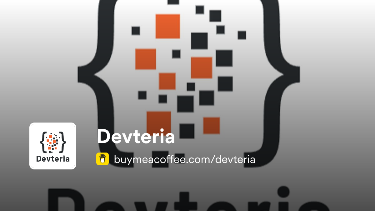 Devteria - Buymeacoffee