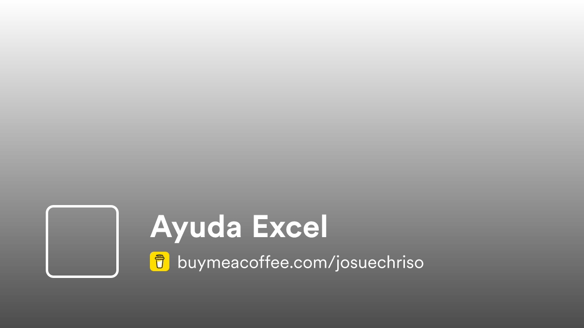 Ayuda Excel - Buymeacoffee