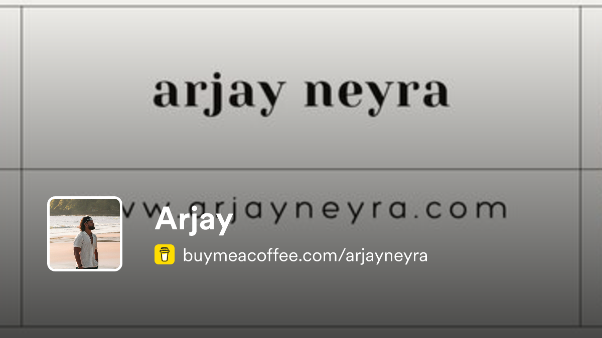 Arjay - Buymeacoffee