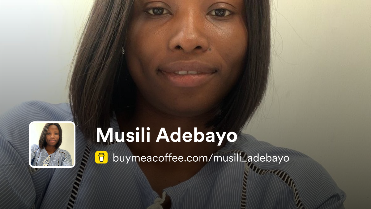 Musili Adebayo - Buymeacoffee